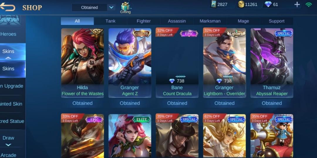 Mobile Legend Pro Player Account with hide function, Video Gaming ...