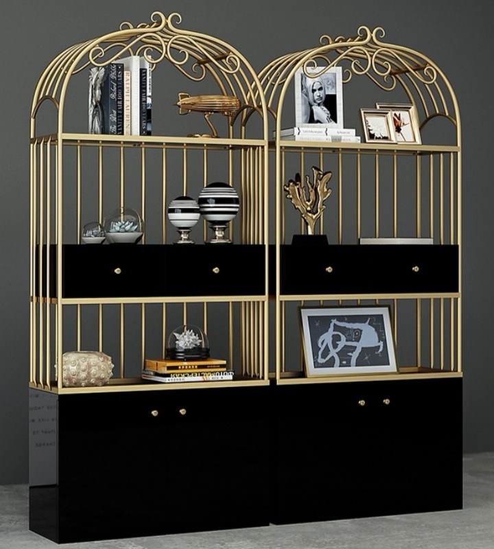 PO 160 x 30 x H180 cm Twin Hotel Lobby Butler Cabinet 4 Doors Cupboard ...