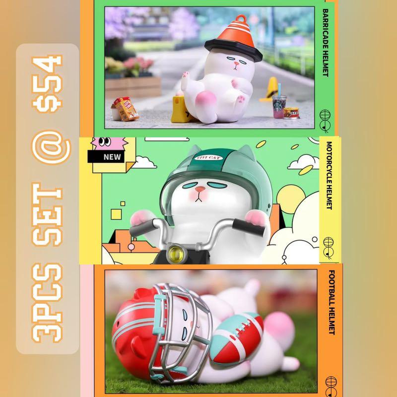 Pop Mart - ViviCat Helmet Series, Hobbies & Toys, Toys & Games on Carousell