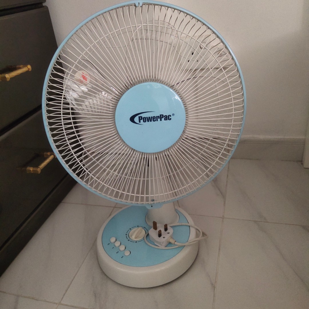 Powerpac Fan DESK FAN 12" WITH OSCILLATION & TIMER (PPTF303), Furniture ...