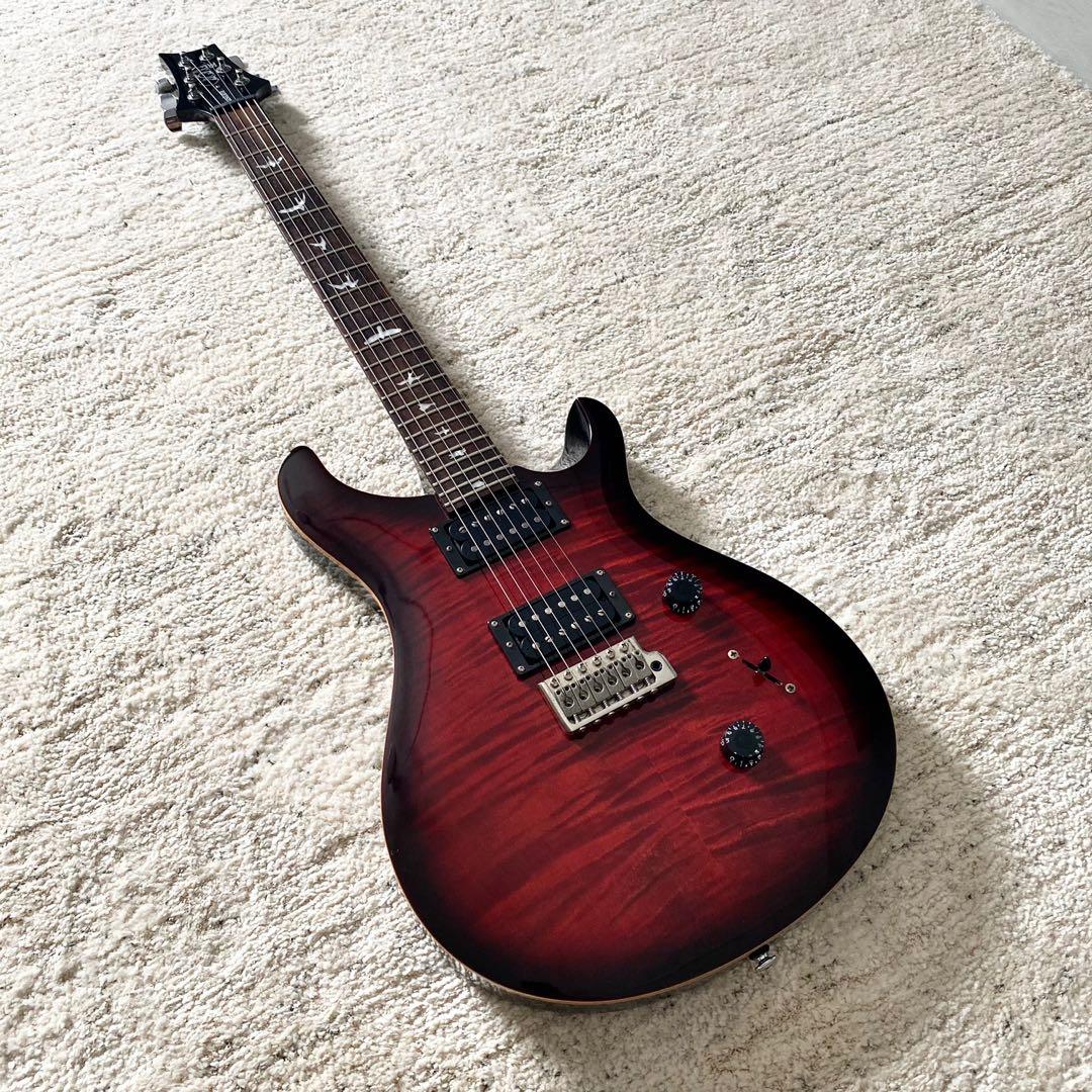 PRS SE Custom 24 Fire Red Burst, Electric Guitar, Music & Media, Music ...