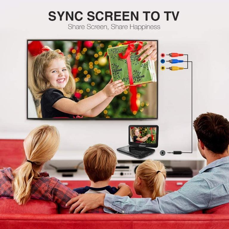 [Ready Stock] 9" 11" 13" 16" Inch Portable DVD EVD Player 270 Degree ...