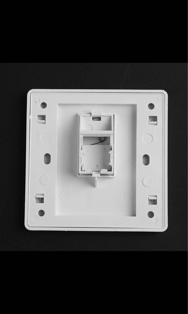 Installation of electrical lan cable RJ 45 Faceplate with Female ...