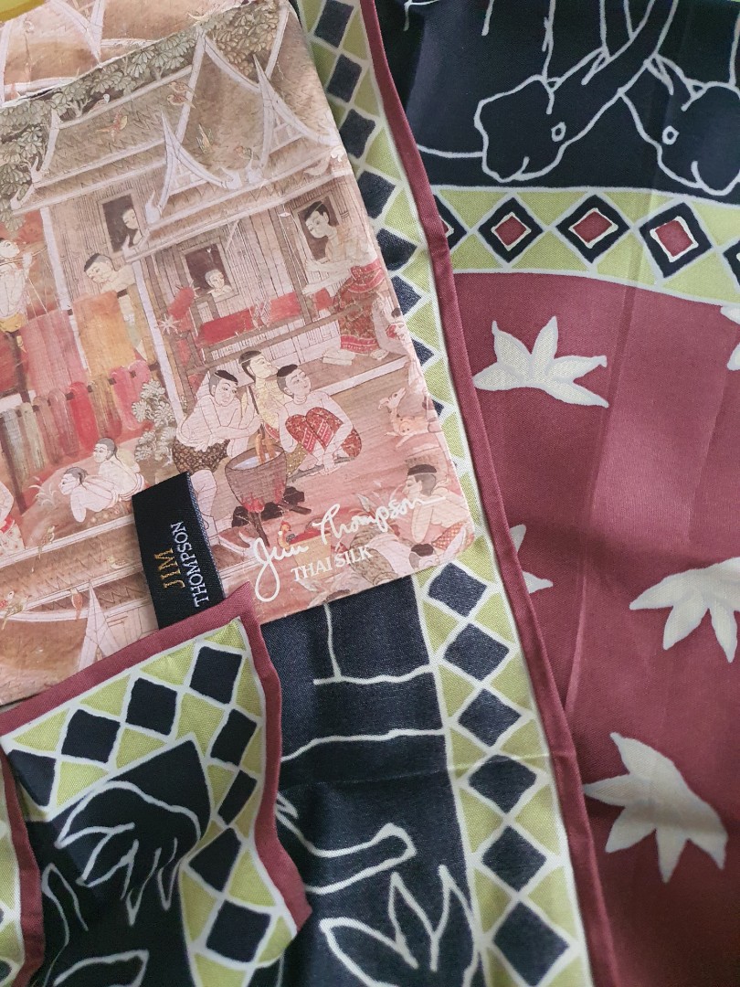 Scarf silk ( JIM THOMPSON), Women's Fashion, Dresses & Sets ...