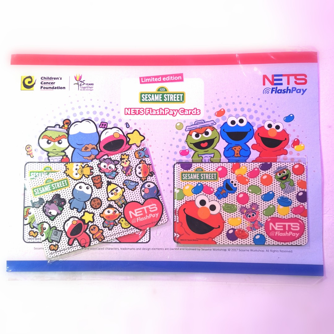 Set 2pc SESAME STREET Nets Flashpay Cards like Ez-link, Everything Else on Carousell