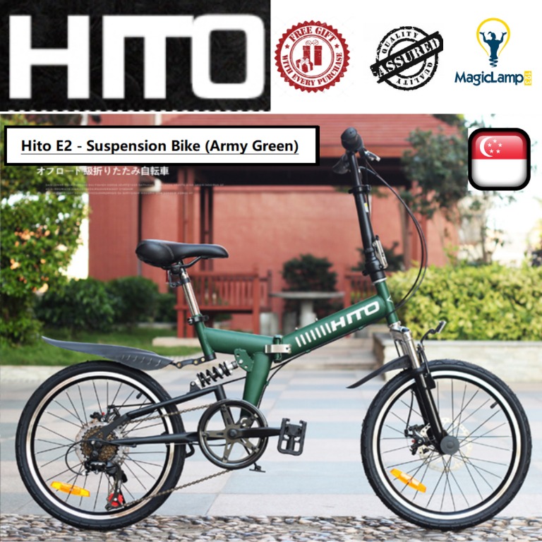 (SG Ready Stock + Warranty) HITO E2 20 inch disc brake folding mountain ...