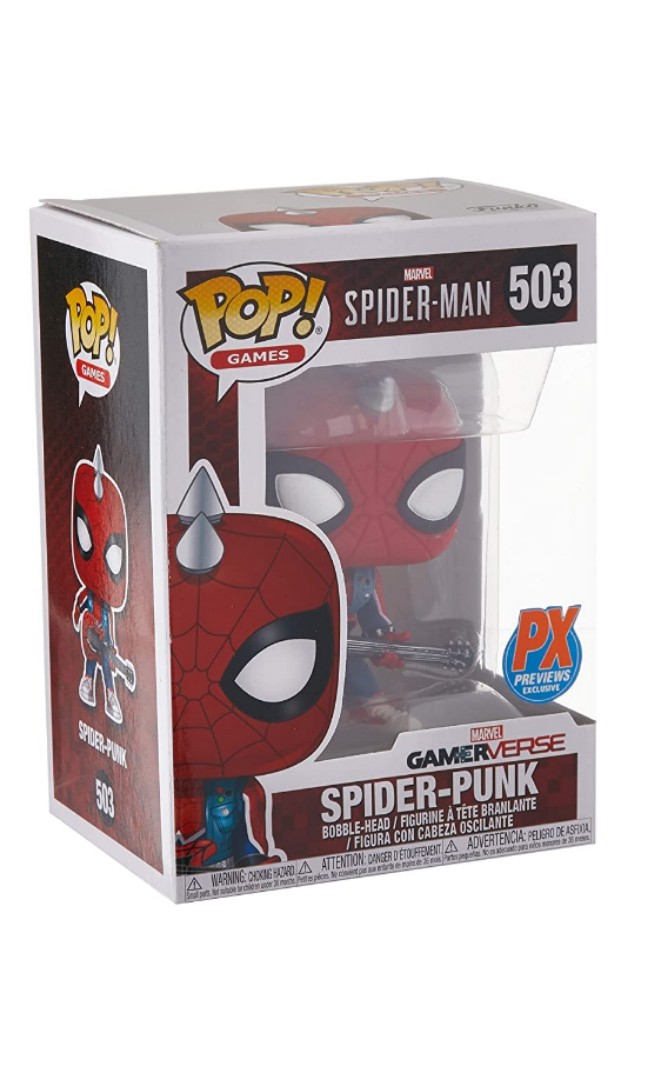 spider punk funko pop px previews exclusive, Hobbies & Toys, Toys ...