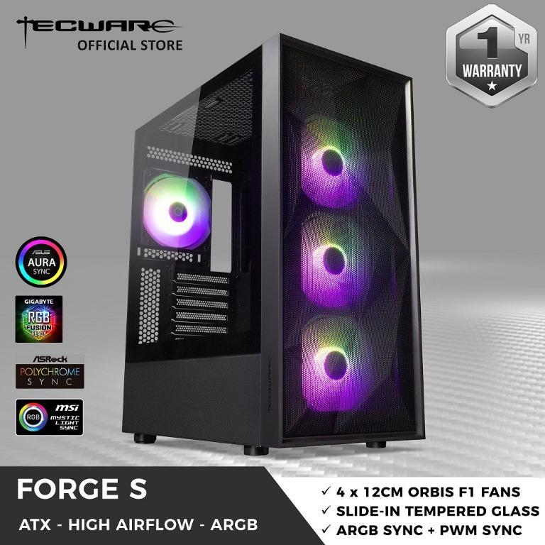 Tecware Forge S ARGB ATX Casing, Computers & Tech, Parts & Accessories ...