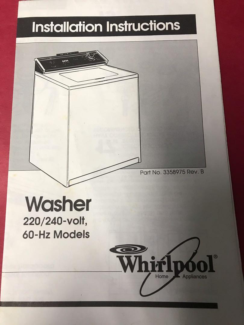 Whirlpool automatic washing machine (dial), TV & Home Appliances ...