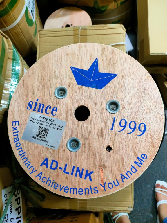 Ad-link 305m UTP Lan Cable Cat6e CCA Outdoor Black 1000ft 100% Original ...