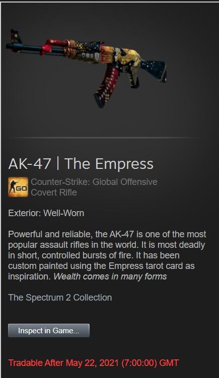 AK-47 The Empress CSGO SKIN, Video Gaming, Gaming Accessories, Game ...