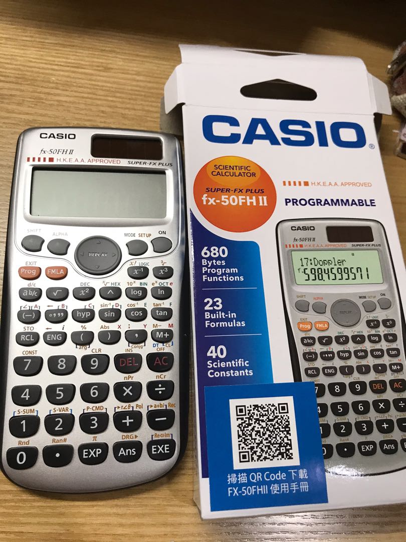全新Casio計數機FX-50FHII, 興趣及遊戲, 手作＆自家設計, 文具 - Carousell