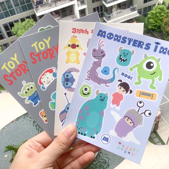 Disney/ Pixar Sticker Sheets, Hobbies & Toys, Stationery & Craft ...