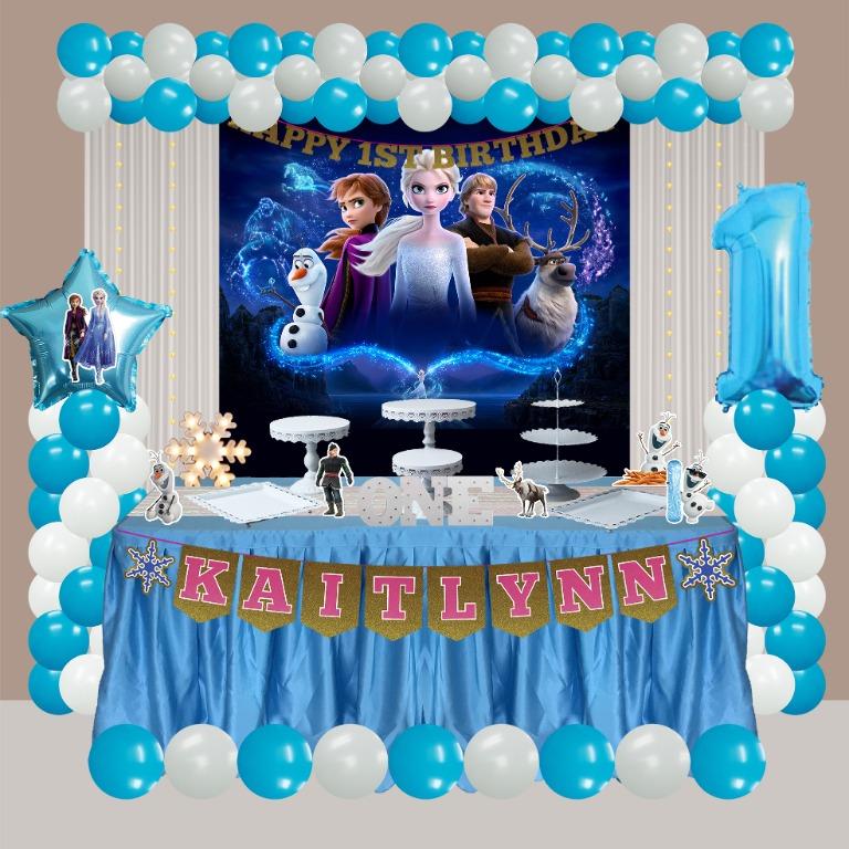 Frozen Theme - Our Best Selling Curtain Backdrop Deluxe Party Package ...