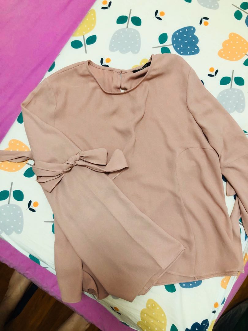 G2000 Blouse with Ribbon Detail, Women's Fashion, Tops, Blouses on ...