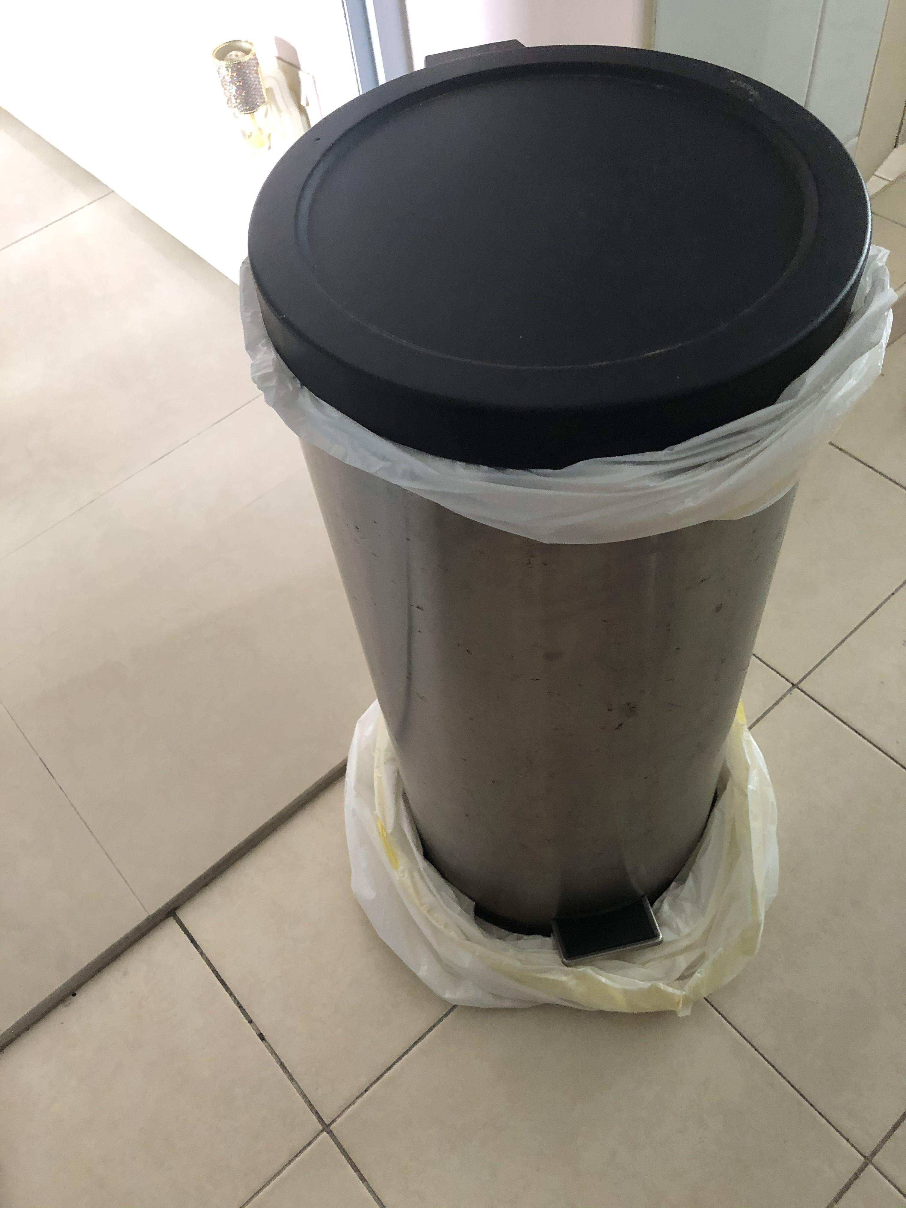 Giant size tall step on open trash dustbin kitchen bin party function ...