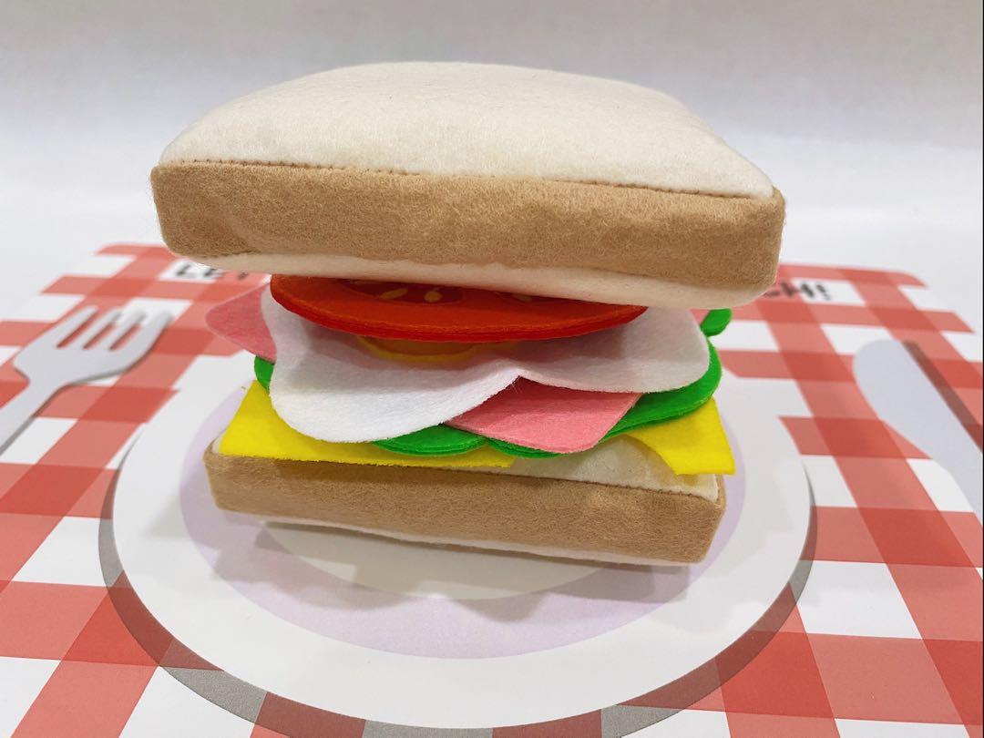 Handmade sandwich stacking toy for pretend play, Hobbies & Toys, Toys ...