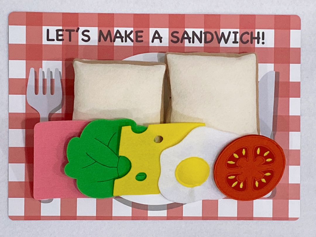 Handmade sandwich stacking toy for pretend play, Hobbies & Toys, Toys ...