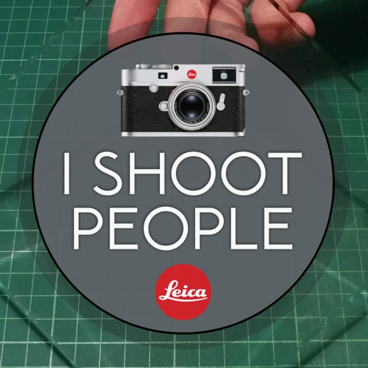 Leica : I SHOOT PEOPLE . Red 'patch' . Static Cling Car Decals . 11cm ...