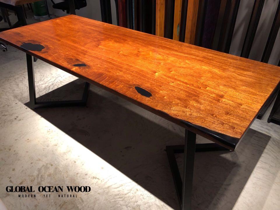 Merbau Solid Wood Dining/Office Table, Furniture & Home Living ...