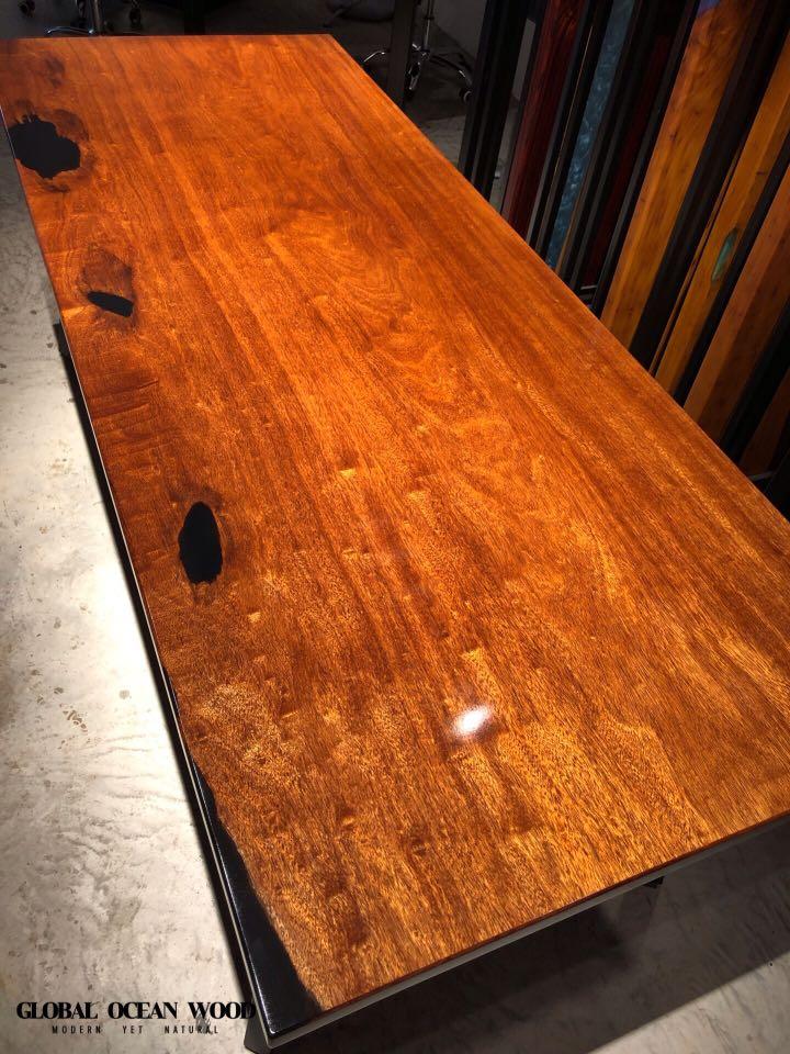 Merbau Solid Wood Dining/Office Table, Furniture & Home Living ...