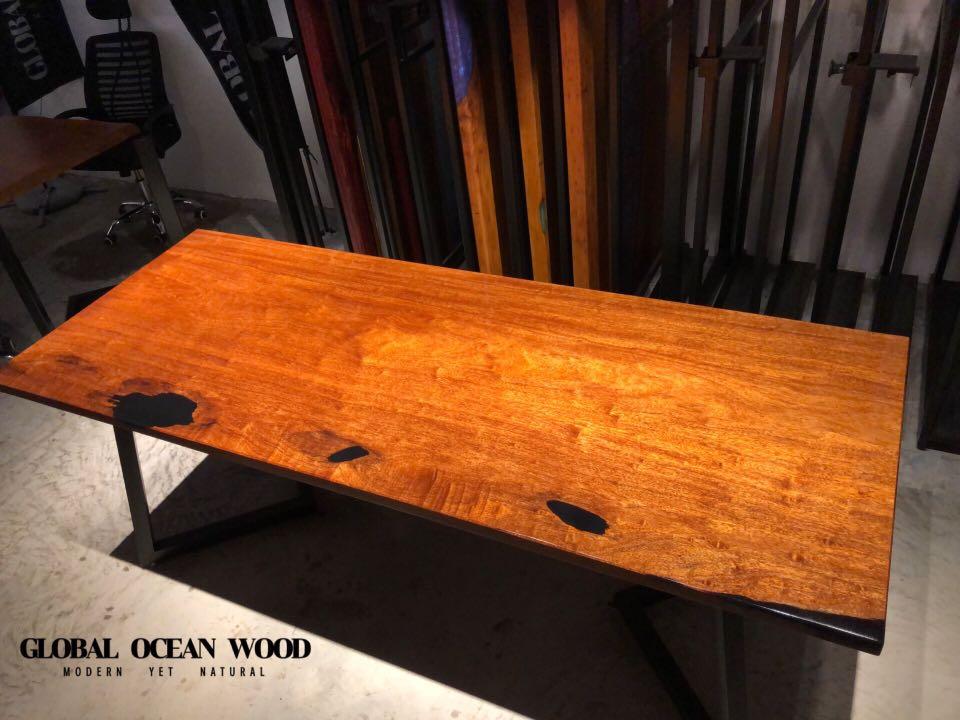 Merbau Solid Wood Dining/Office Table, Furniture & Home Living ...