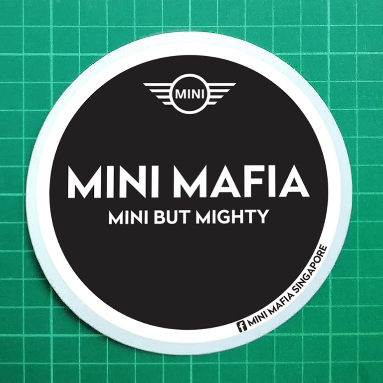 MINI MAFIA 60 YEARS ANNIVERSARY MINI BUT MIGHTY . Static Cling Glass ...