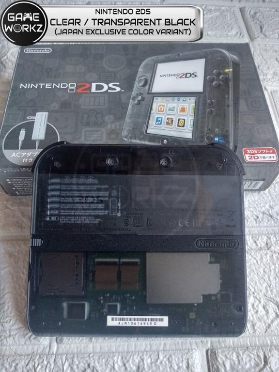 Nintendo 2DS Transparent / Clear Black, Video Gaming, Video Games ...