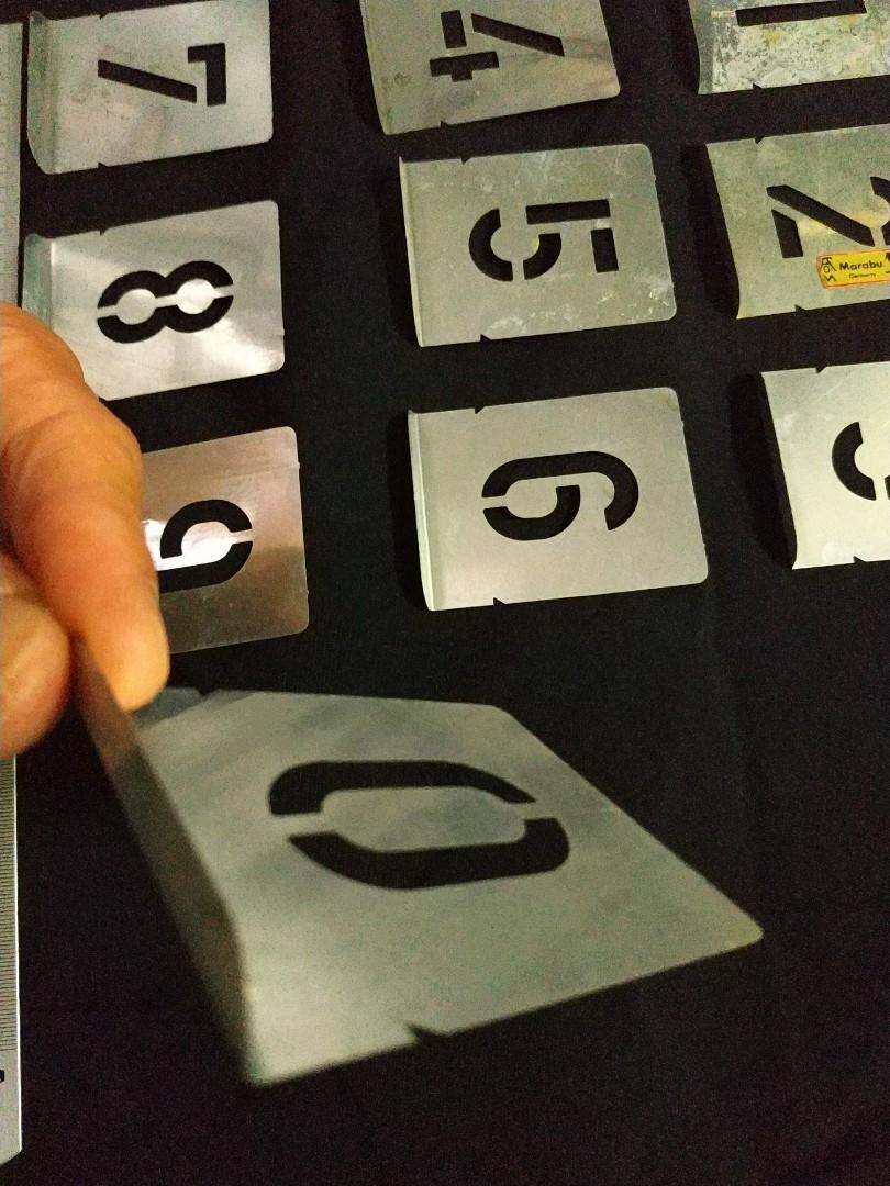 Number stencil plates ( 0 to 9), Everything Else on Carousell