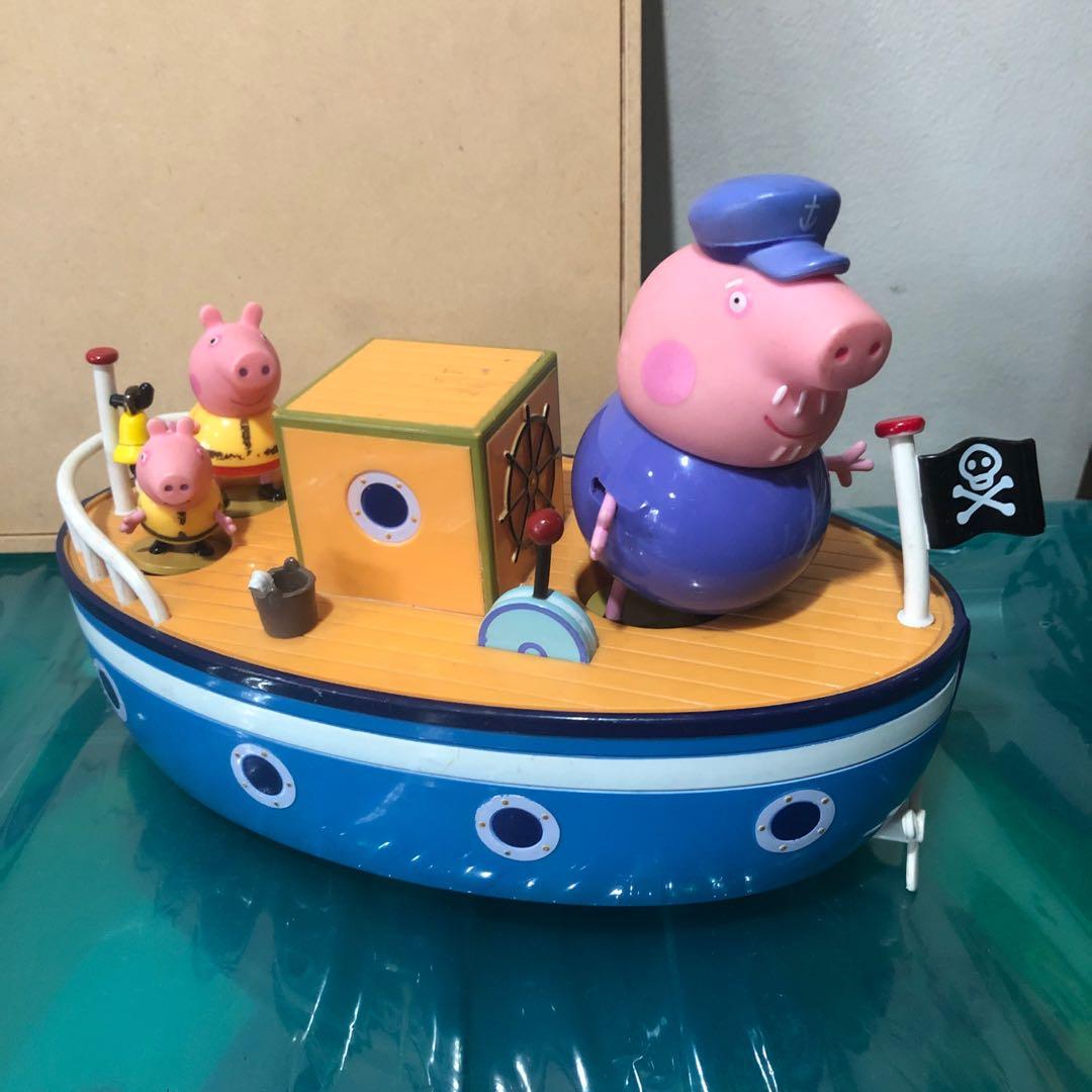 Original Peppa Pig Boat with 3 characters, Hobbies & Toys, Toys & Games ...