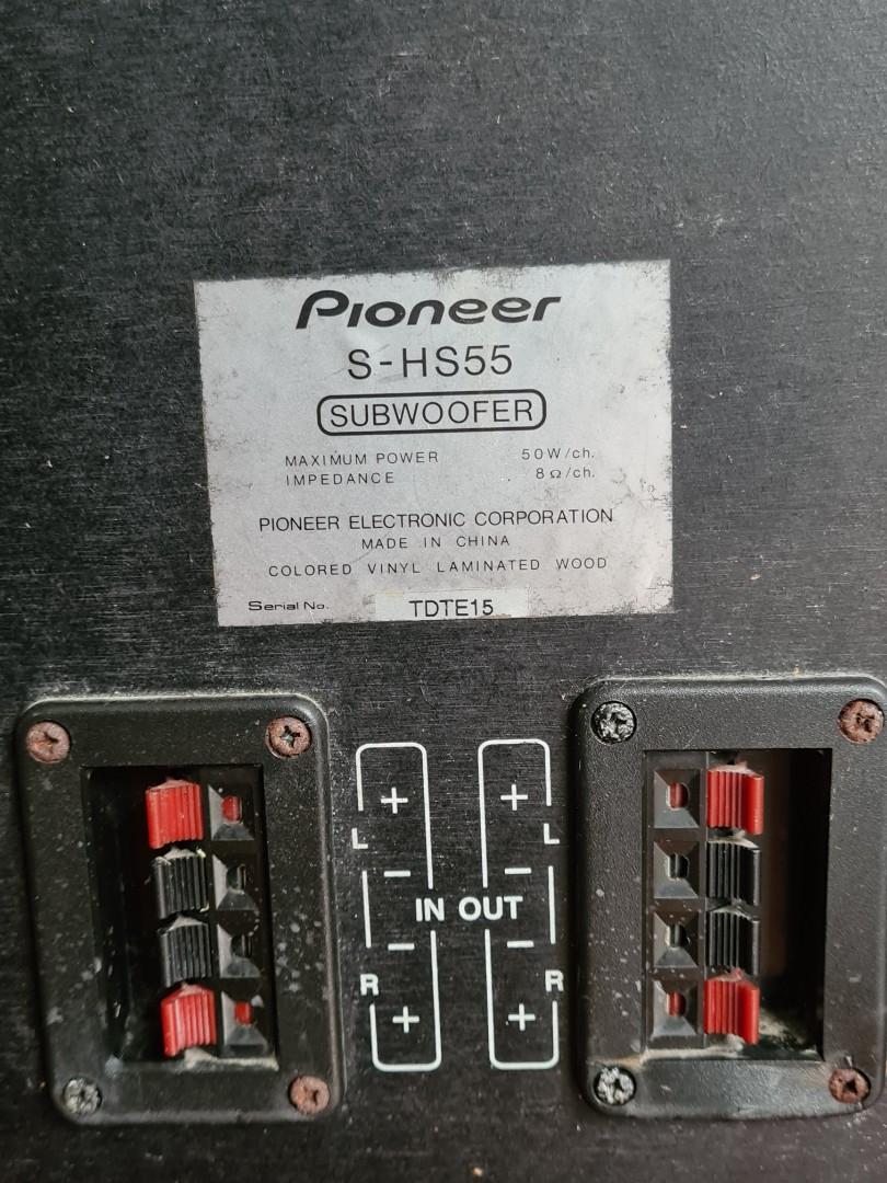 Pioneer S-HS55 Subwoofer and Surround speakers, Audio, Soundbars ...