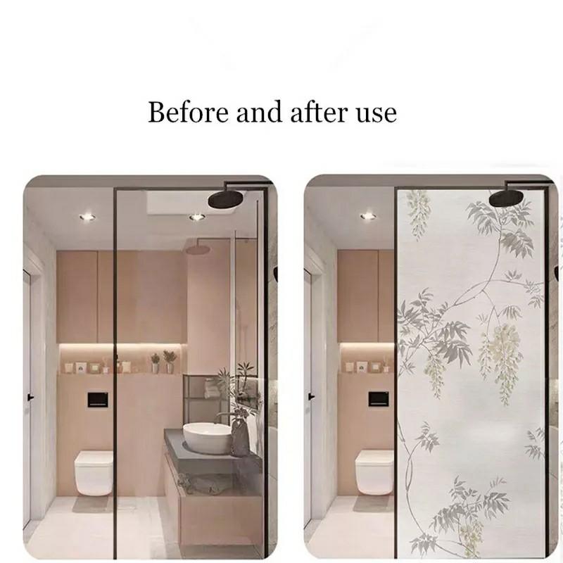 Plant electrostatic frosted glue-free window glass sticker film ...