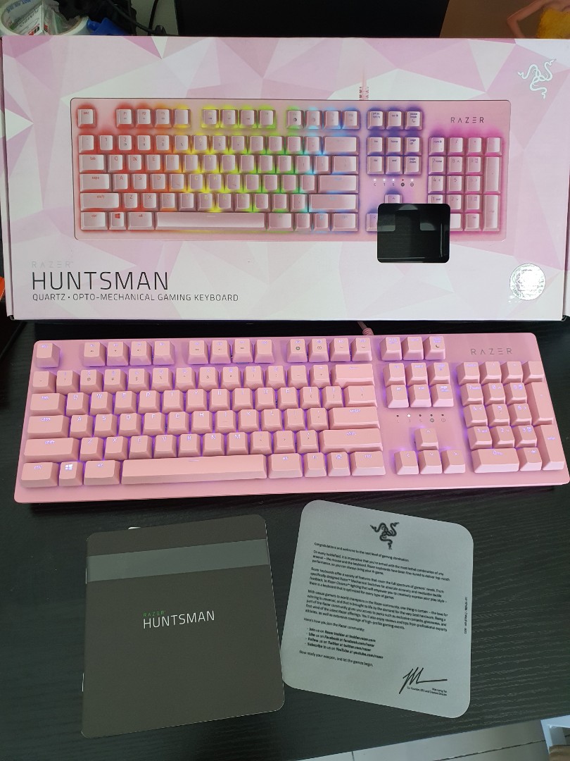 Razer Huntsman Gaming Keyboard Quarz Pink Edition (Preloved), Computers ...