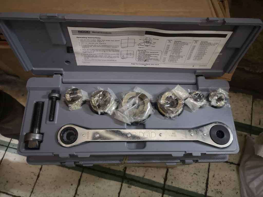 Ridgid Knockout Punch Set, Commercial & Industrial, Industrial ...