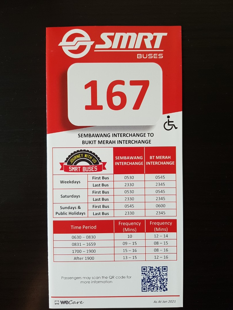 Smrt Service 167 Bus Guide, Hobbies & Toys, Memorabilia & Collectibles ...