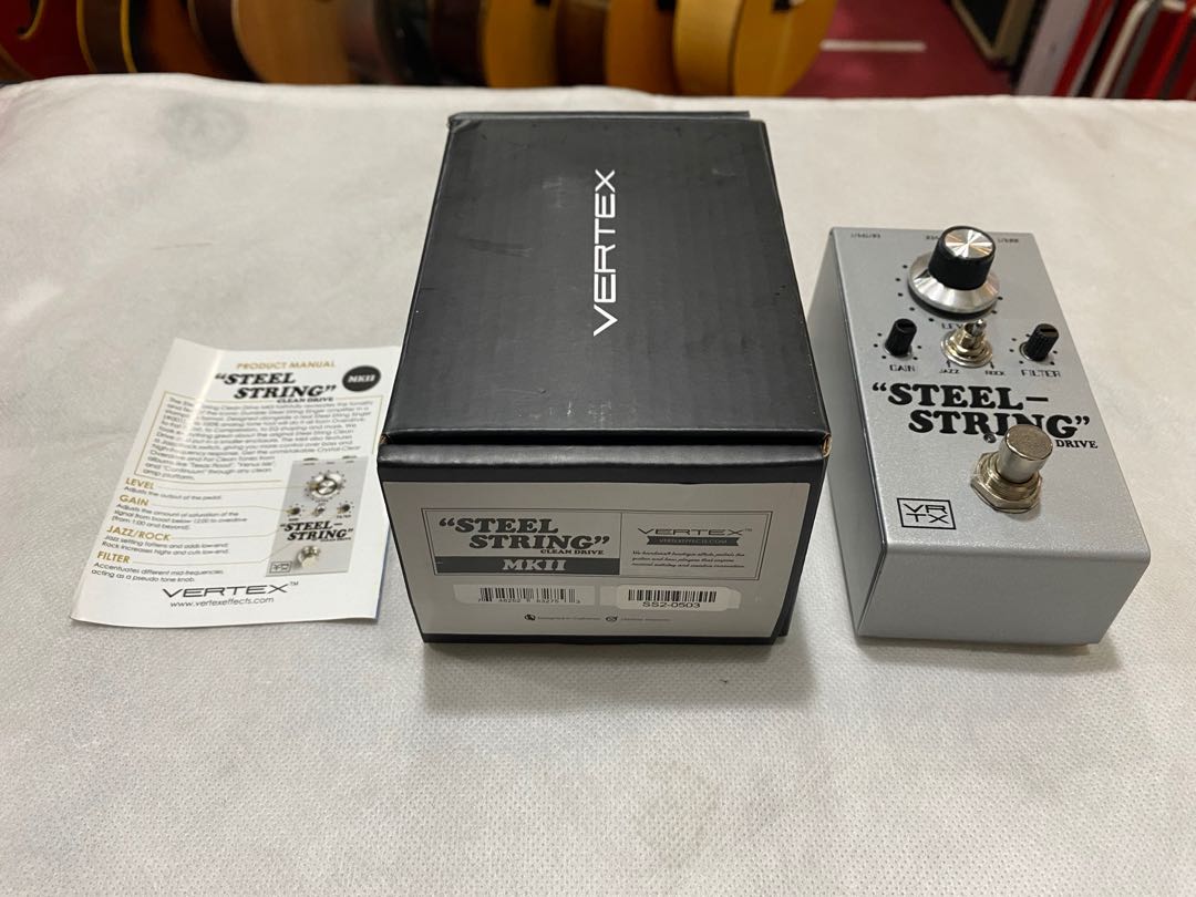 Vertex Effects Steel String Clean Drive mk 2 Pedal, Hobbies & Toys ...