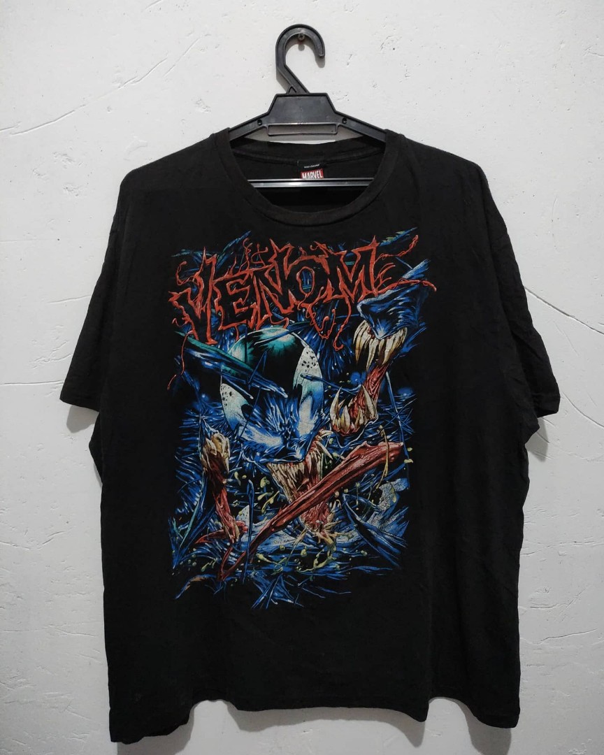 Vintage Marvel Mad Engine Venom Big Print, Men's Fashion, Tops & Sets ...