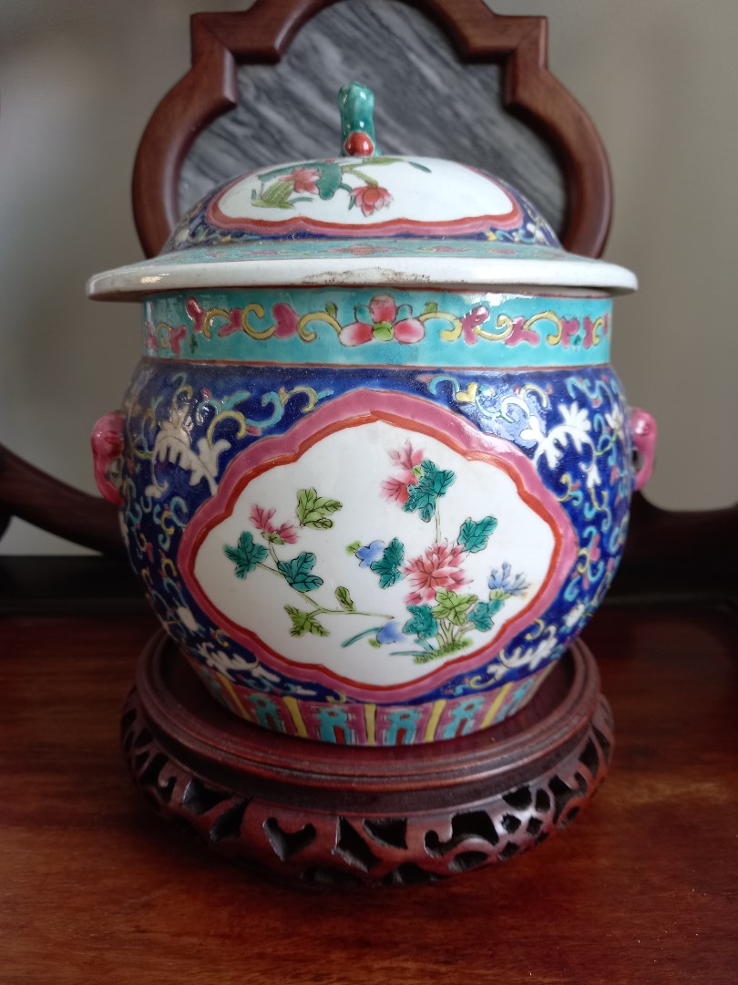 Vintage peranakan nonya porcelain kamcheng, Furniture & Home Living ...