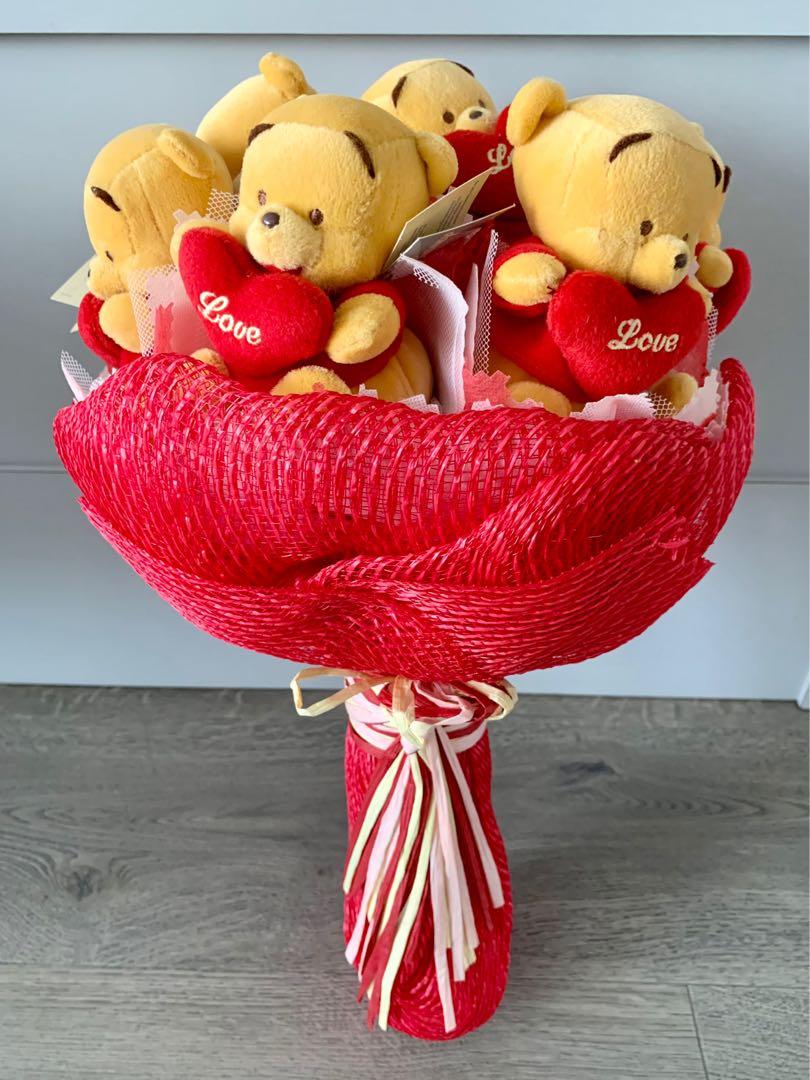 Baby Winnie Pooh bouquet, Hobbies & Toys, Stationery & Craft, Flowers ...