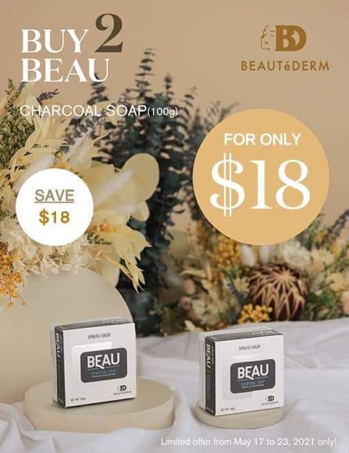 Beau Charcoal Soap (100g), Beauty & Personal Care, Bath & Body, Body ...