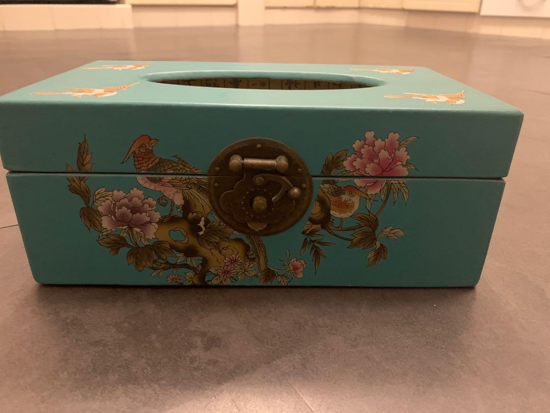 Chinese tissue box, Furniture & Home Living, Home Improvement ...