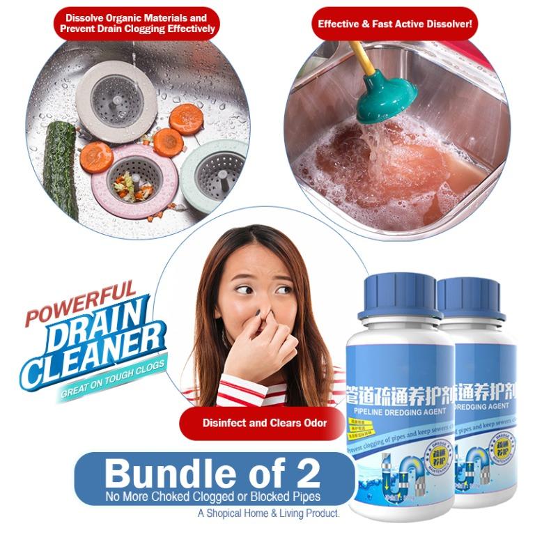 2021 Clogged Blocked Choked Pipe Dredging Agent [Bundle of 2] Alkaline ...