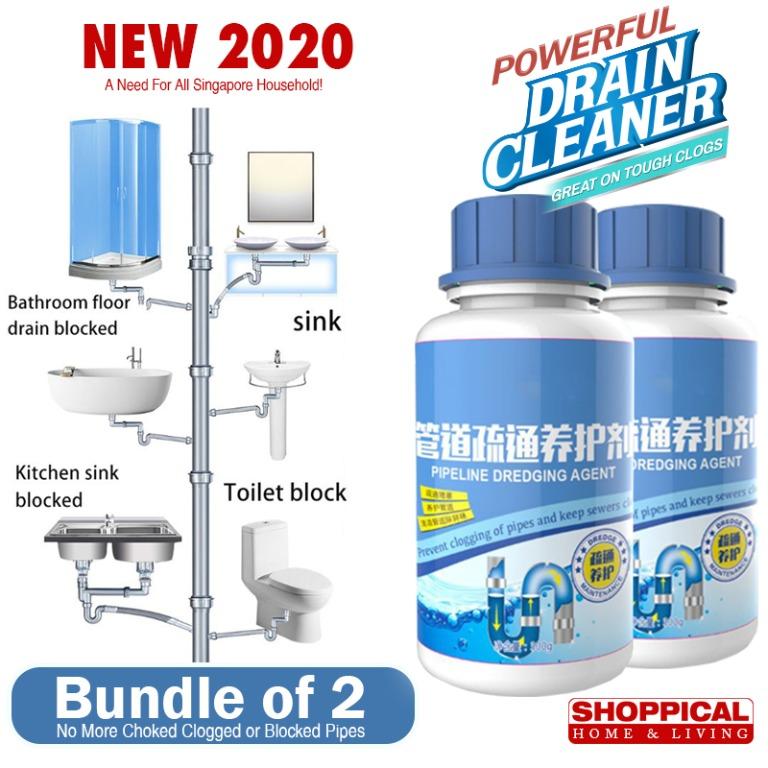 2021 Clogged Blocked Choked Pipe Dredging Agent [Bundle of 2] Alkaline ...
