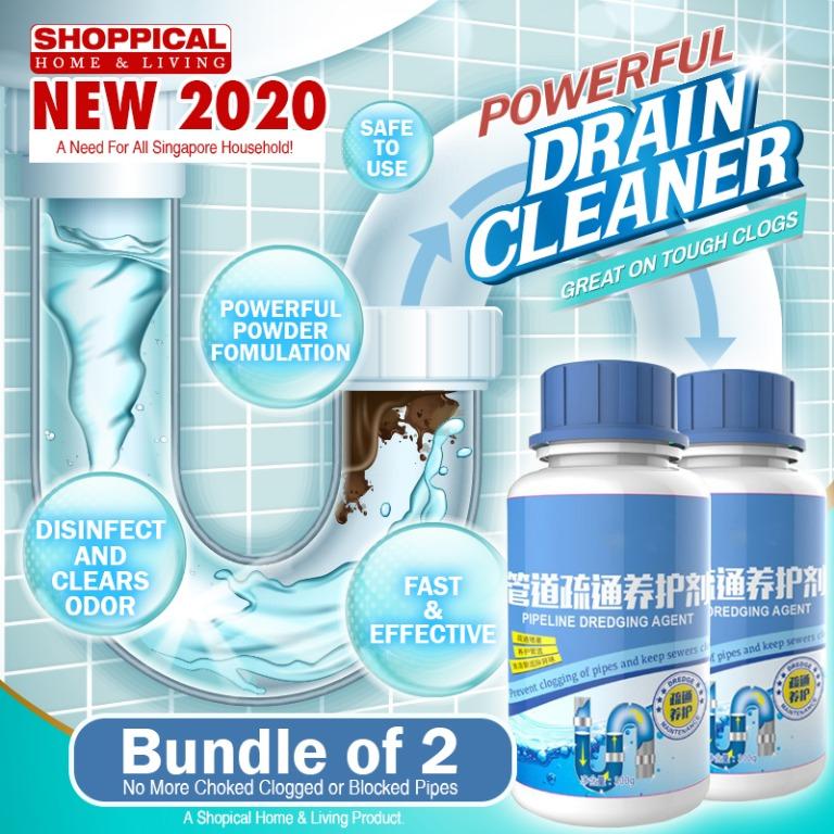 2021 Clogged Blocked Choked Pipe Dredging Agent [Bundle of 2] Alkaline ...