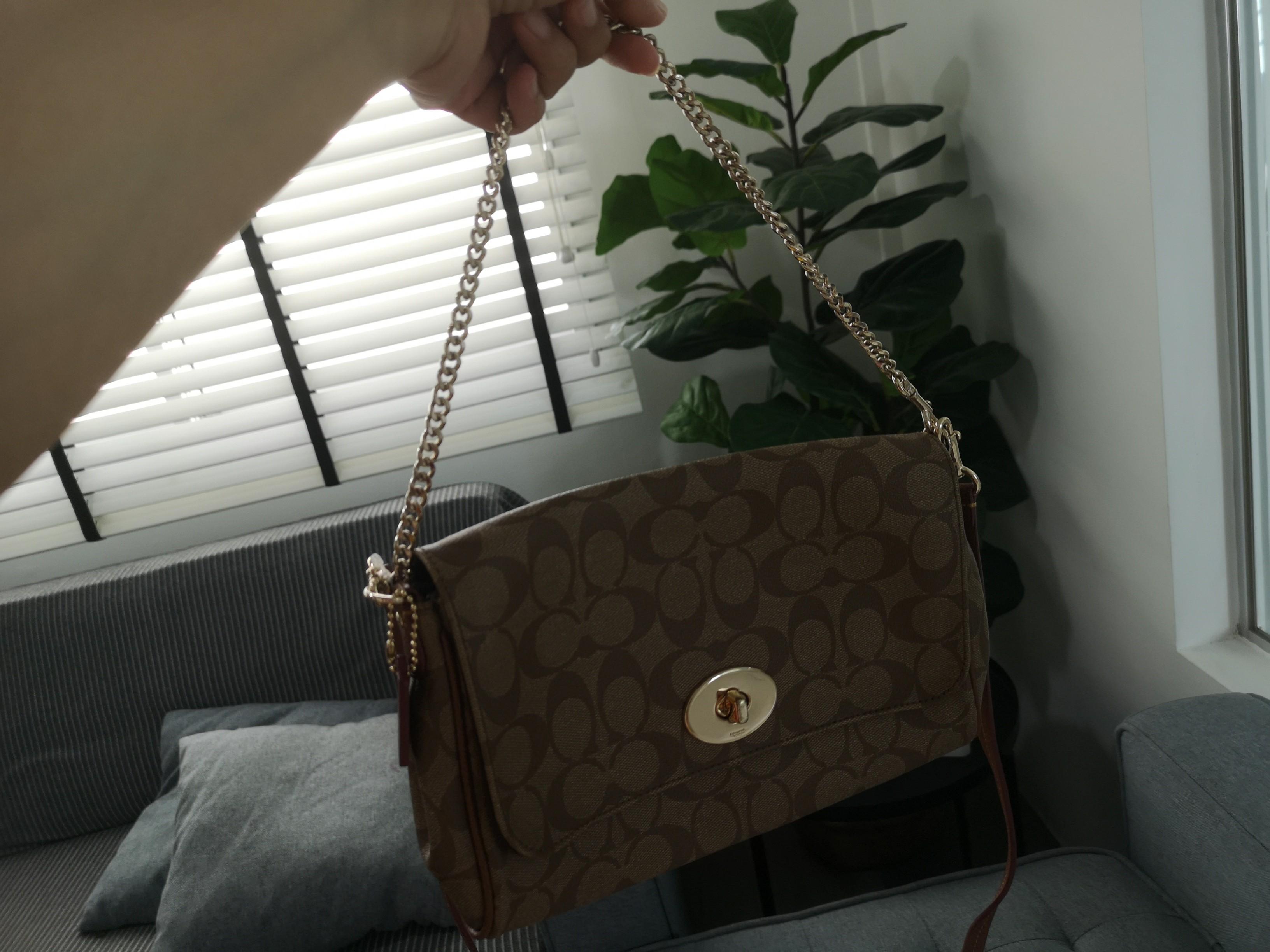 Coach Mini Ruby Crossbody in Signature Canvas Brown, Luxury, Bags ...