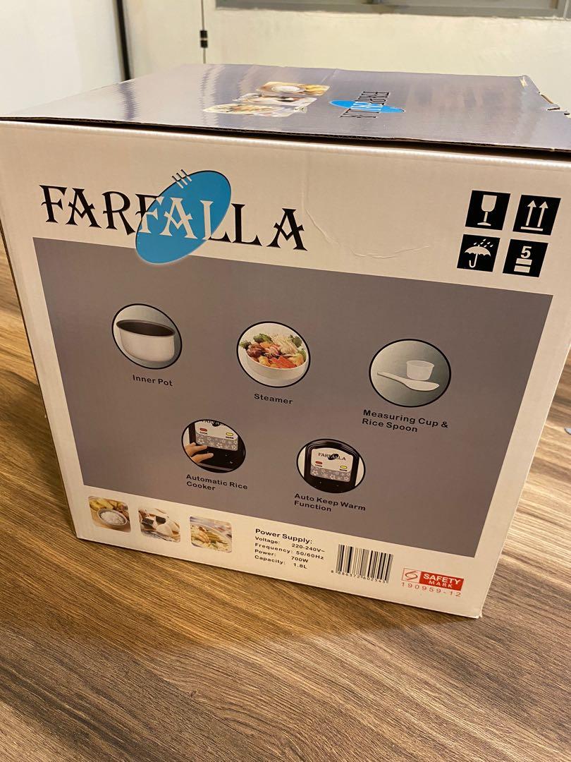 Farfalla automatic rice cooker 1.8L, TV & Home Appliances, Kitchen ...