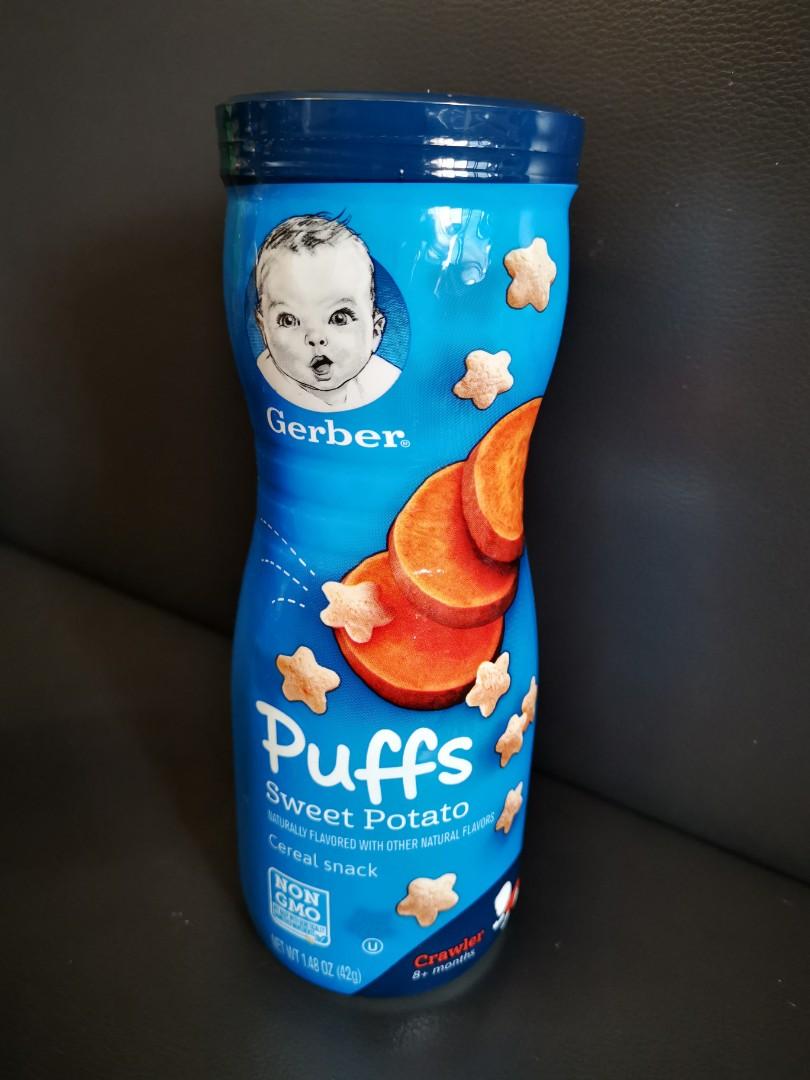 Gerber Baby Puffs 3 Bottles, Babies & Kids, Nursing & Feeding, Weaning ...
