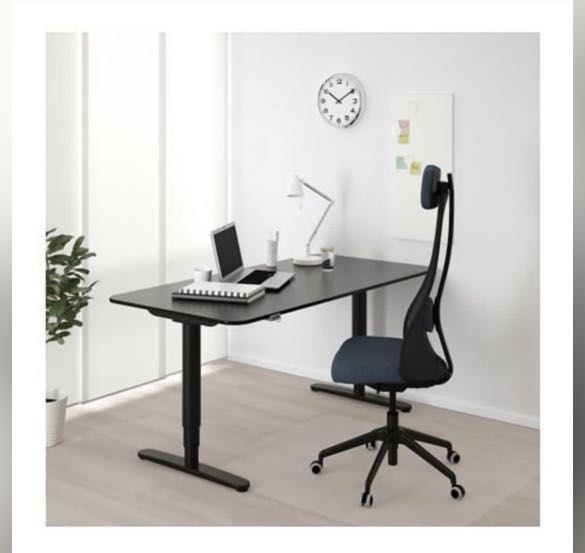 IKEA Bekant Electric Desk, Furniture & Home Living, Furniture, Tables ...