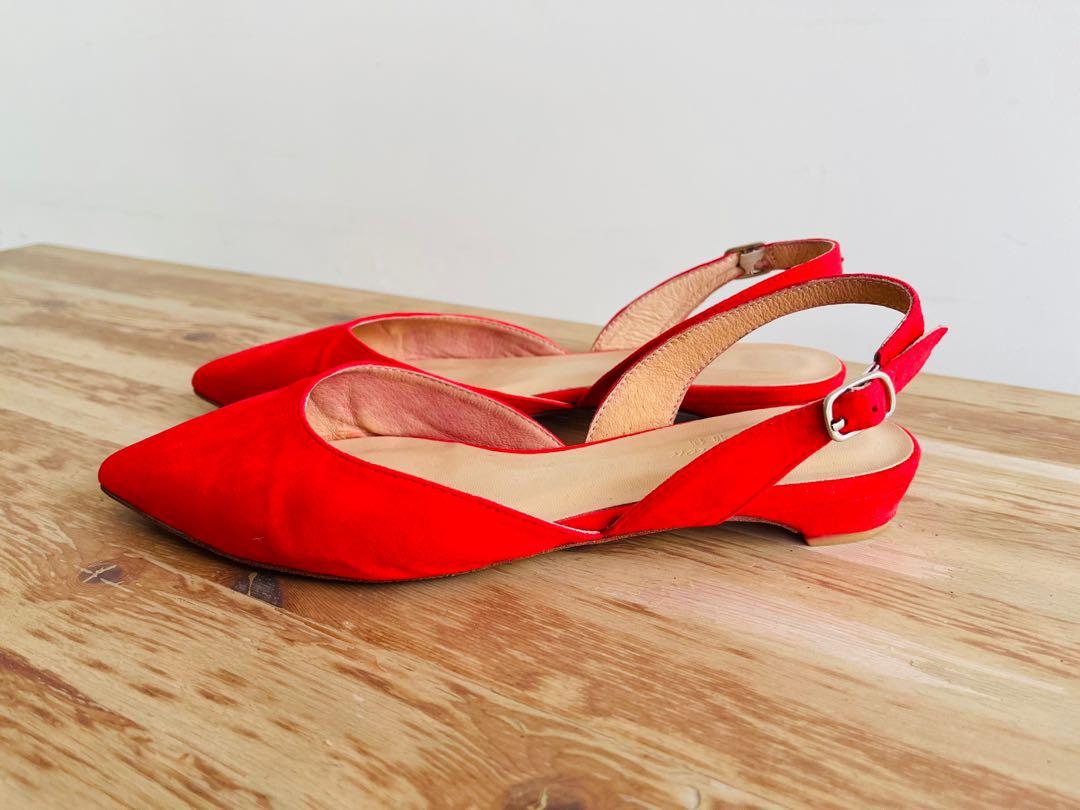 Lady red color shoe, Women's Fashion, Footwear, Flats on Carousell