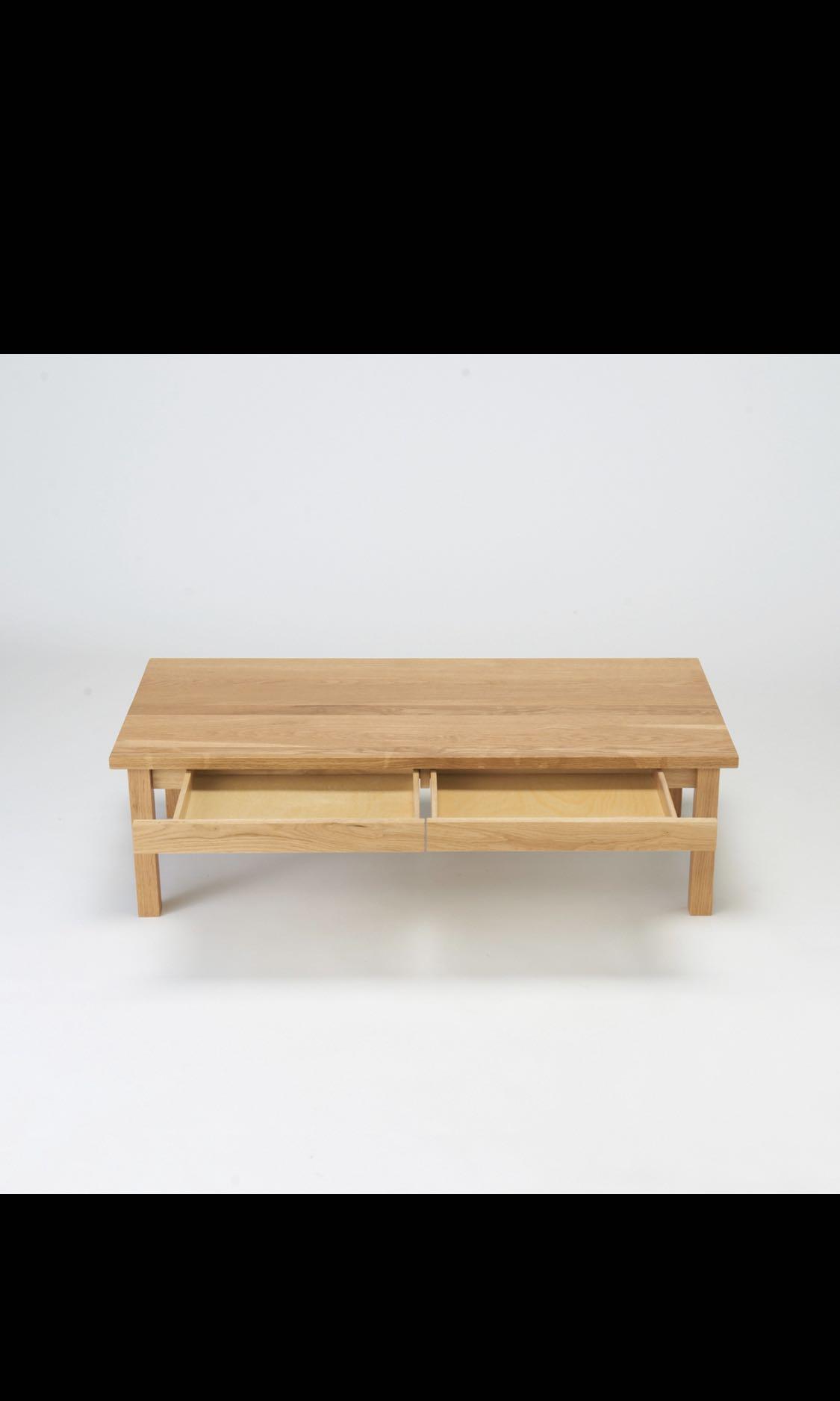 Minimalist Japandi Muji Oak Coffee Table, Furniture & Home Living ...